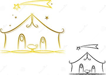Abstract Nativity Scene stock vector. Illustration of graphics - 11877796