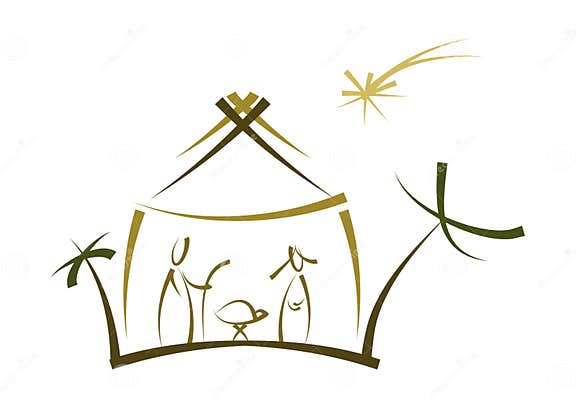 Abstract nativity symbol stock vector. Illustration of holiday - 22291987