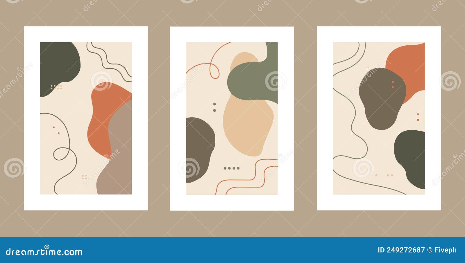 Abstract Natural Forms Vector Backgrounds Set. Various Amorphous Shapes ...