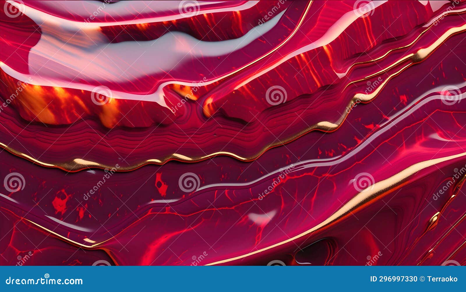 Abstract Natural Ruby Texture with Dark Veins with Gold Stock ...