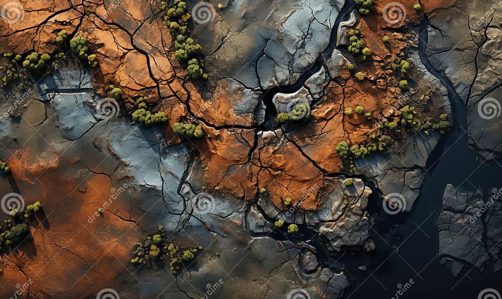 Abstract Natural Texture, Earth Texture, Satellite Top View. Stock ...