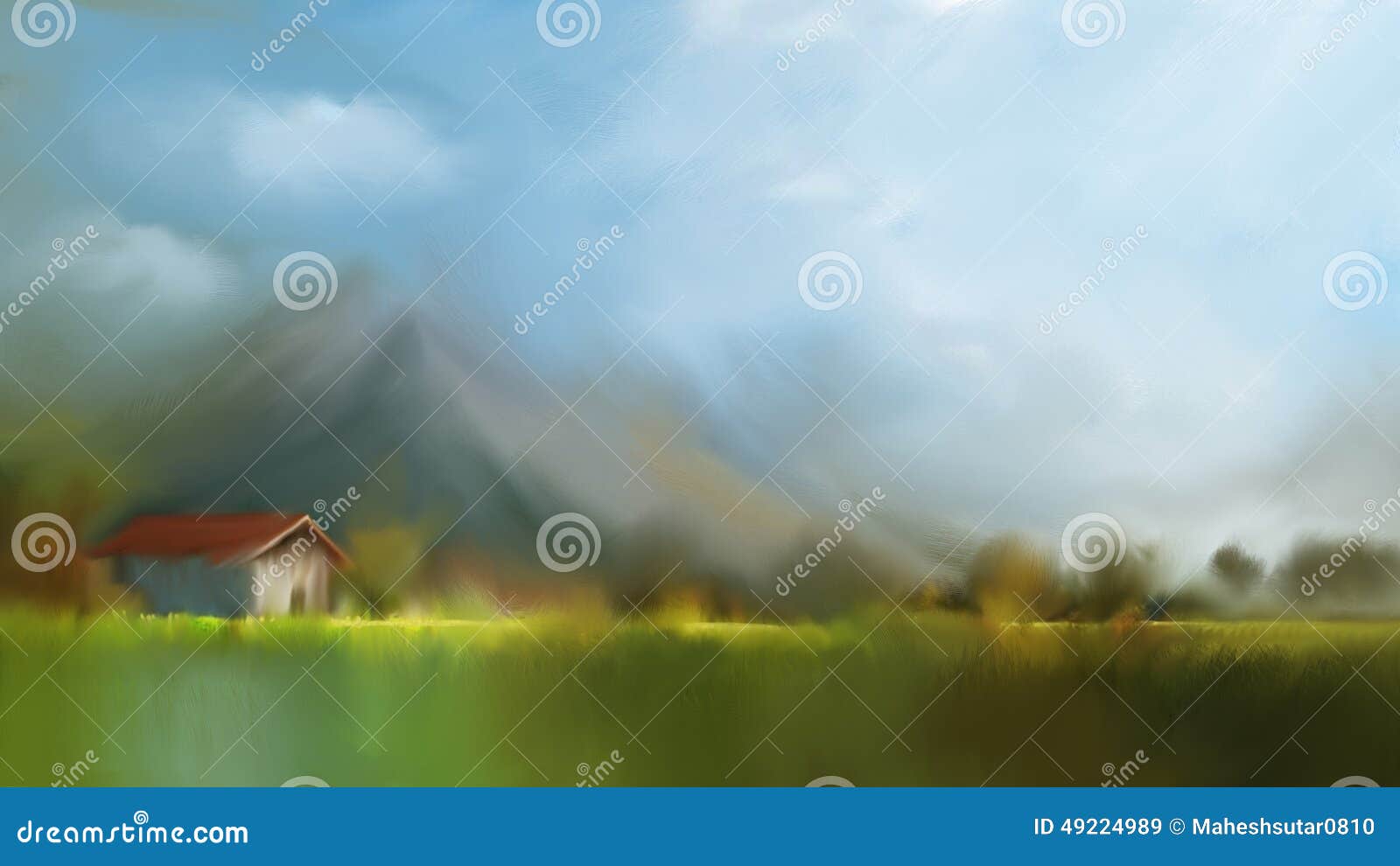 Abstract Nature Background with Beautiful Morning. Stock Illustration ...