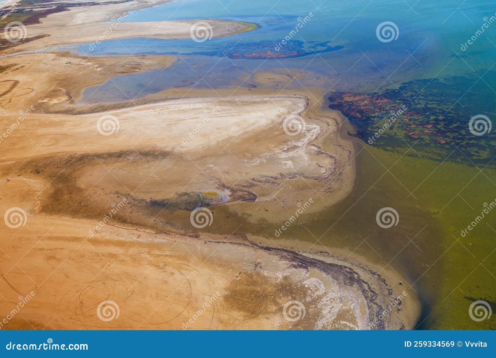 Top View of the Dry Estuary. Land Texture Stock Image - Image of ...