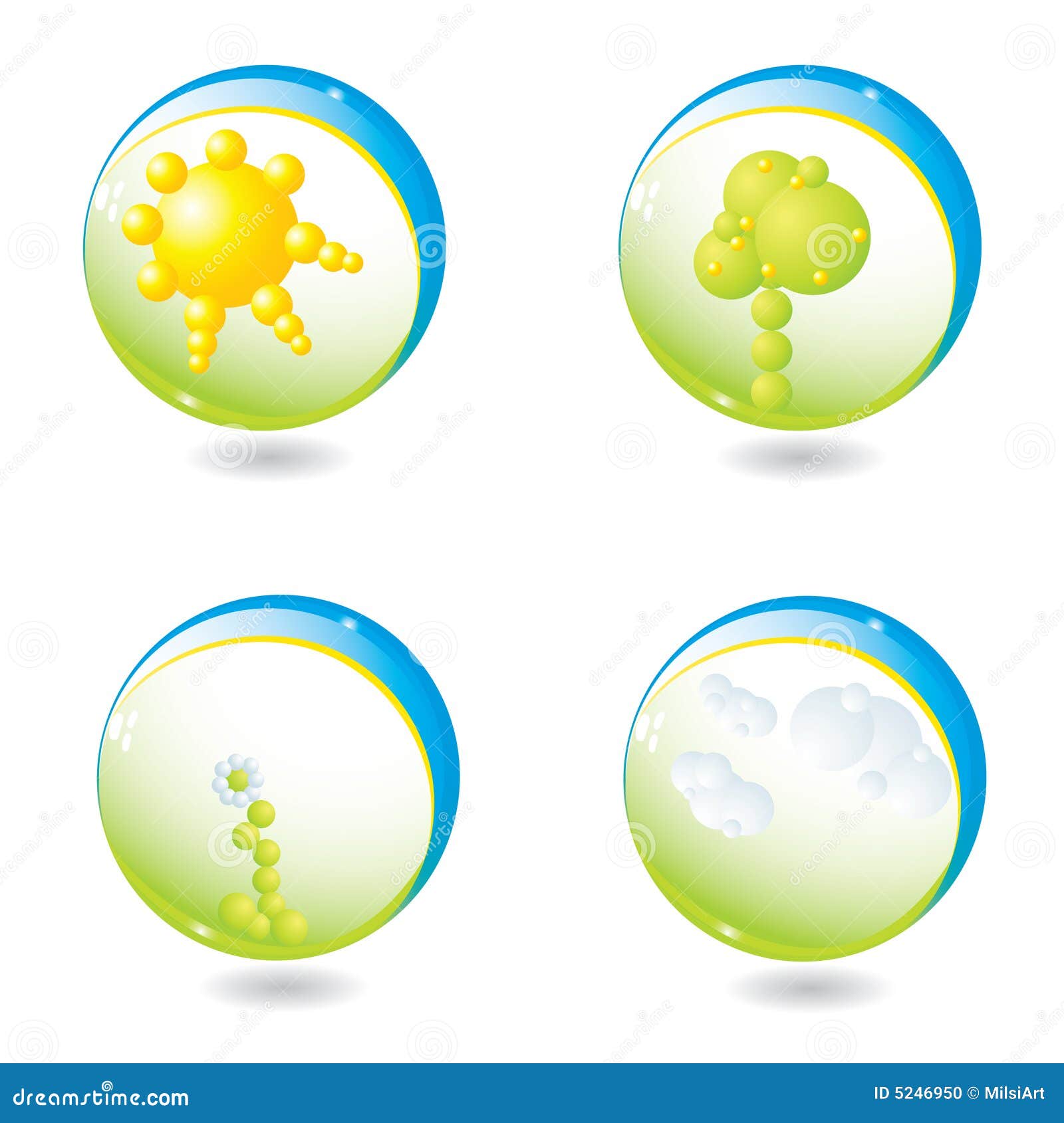 Abstract nature elements stock vector. Illustration of crystal - 5246950