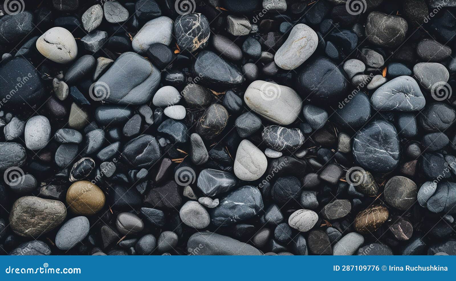 Abstract Nature Pebbles Background. Blue Pebble Texture. Stone ...