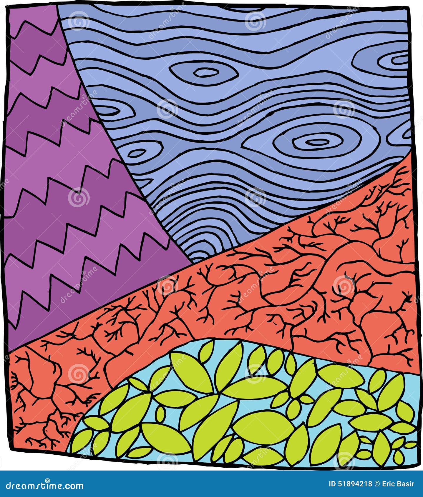 Abstract Nature Symbols stock illustration. Illustration of drawn ...