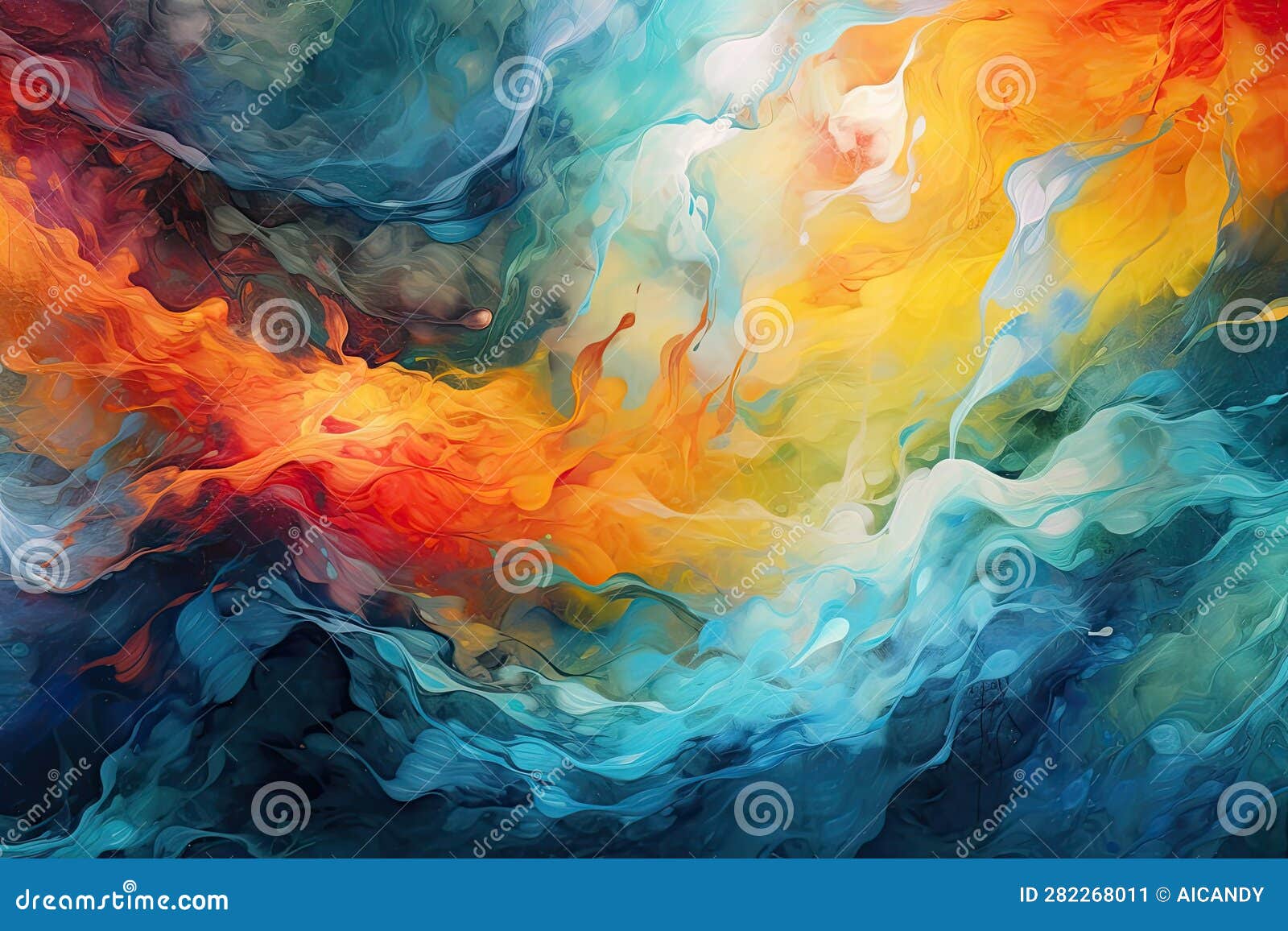 Abstract Nature Symphony: Mesmerizing Panorama Where Abstract Elements ...