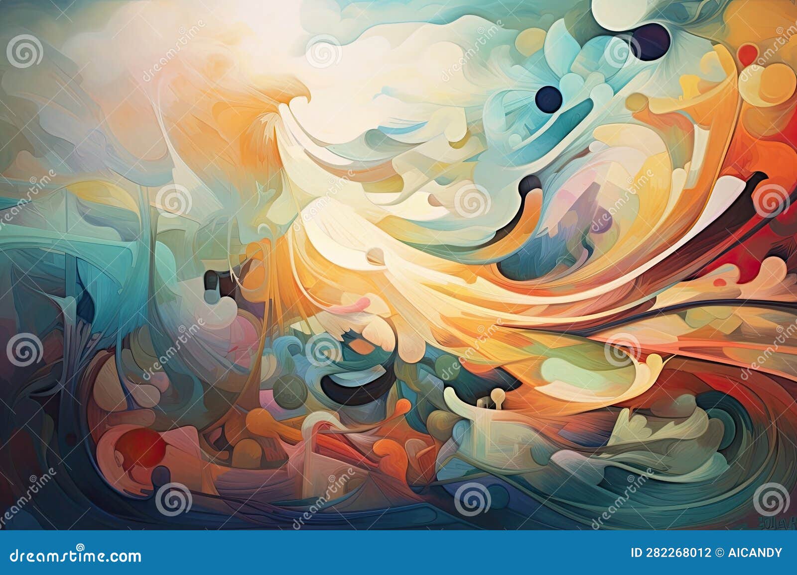 Abstract Nature Symphony: Mesmerizing Panorama Where Abstract Elements ...