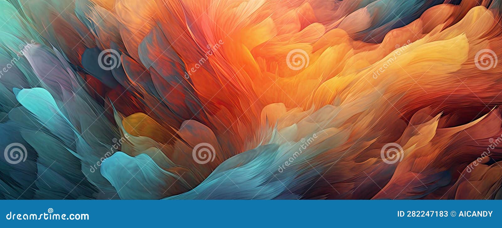 Abstract Nature Symphony: Mesmerizing Panorama Where Abstract Elements ...