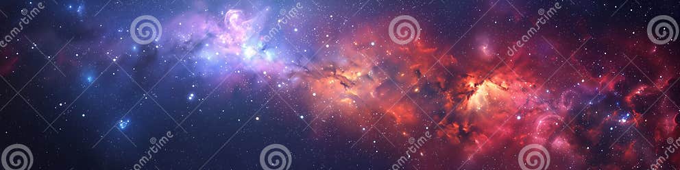 Abstract Nebula Background - Space Galaxy Design Stock Illustration ...