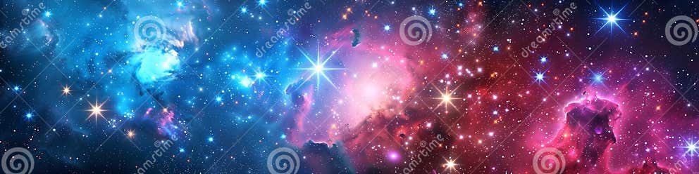 Abstract Nebula Background - Space Galaxy Design Stock Illustration ...