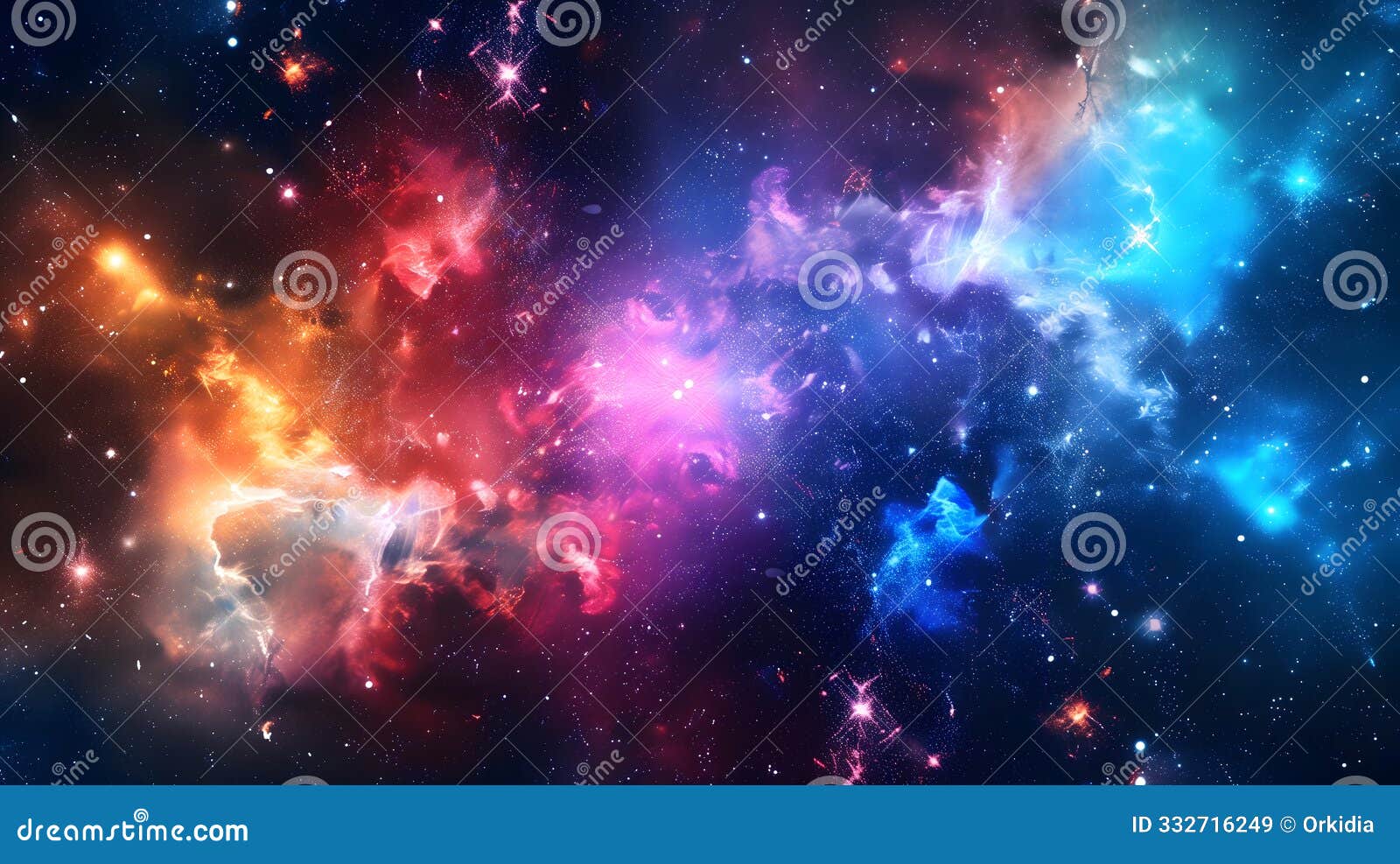 Abstract Nebula Background - Space Galaxy Design Stock Illustration ...