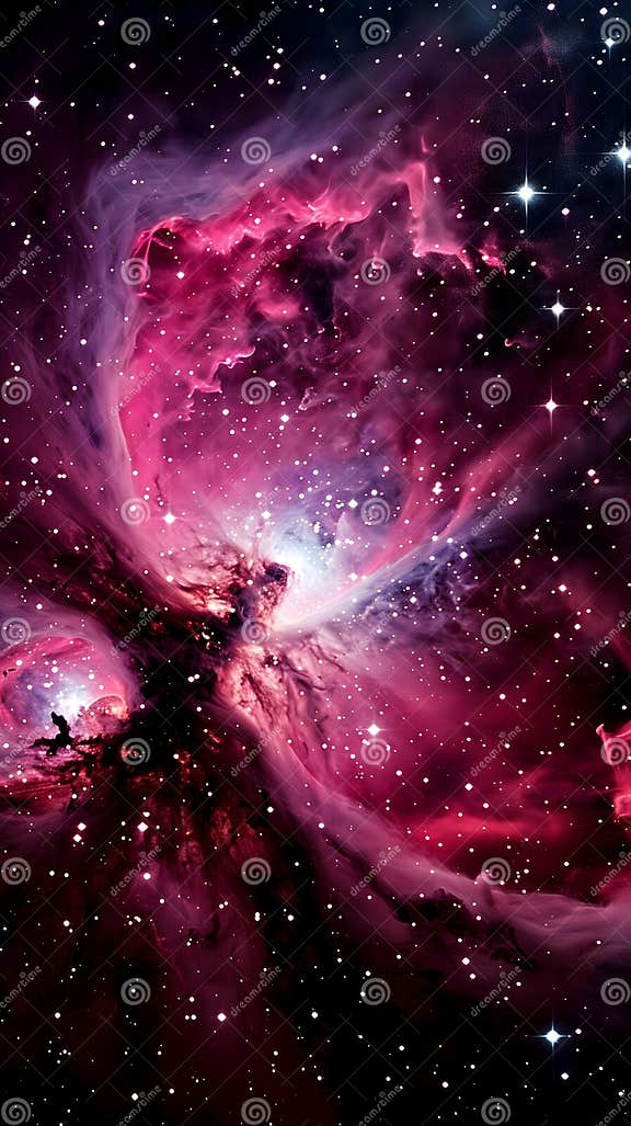 Abstract Nebula Background - Space Galaxy Design Stock Illustration ...