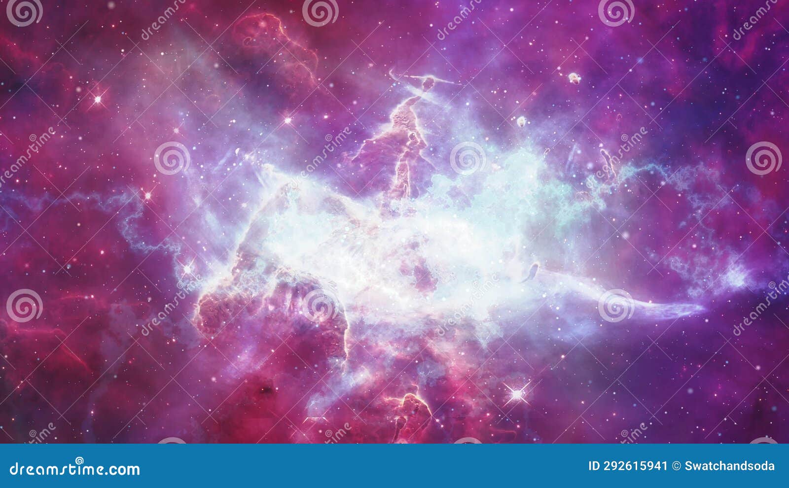 Abstract Nebula Galaxy Space Travel Starfield Looping Background Stock ...