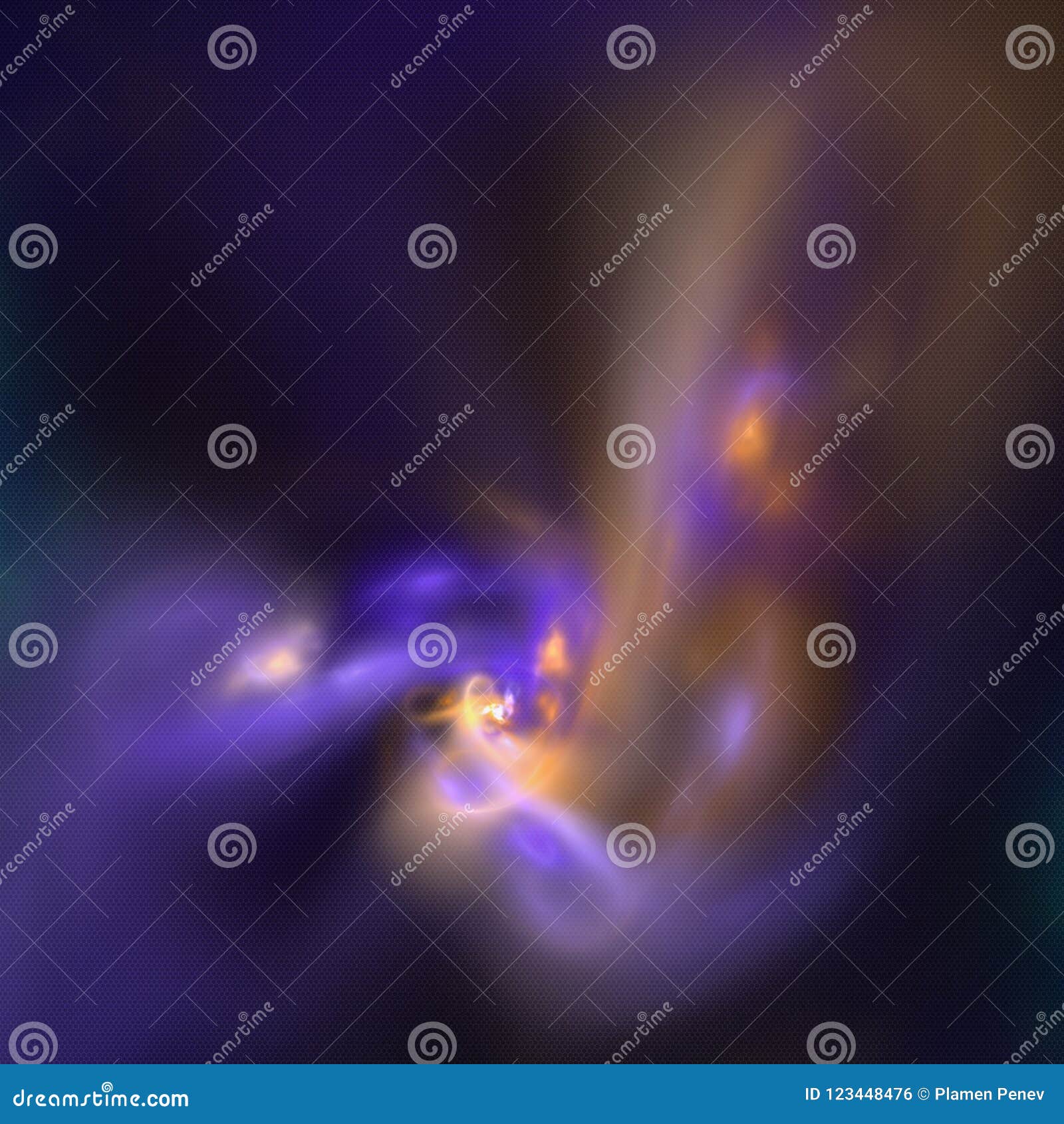 Abstract Nebula Style Background Image with a Delicate Hexagonal Grid ...