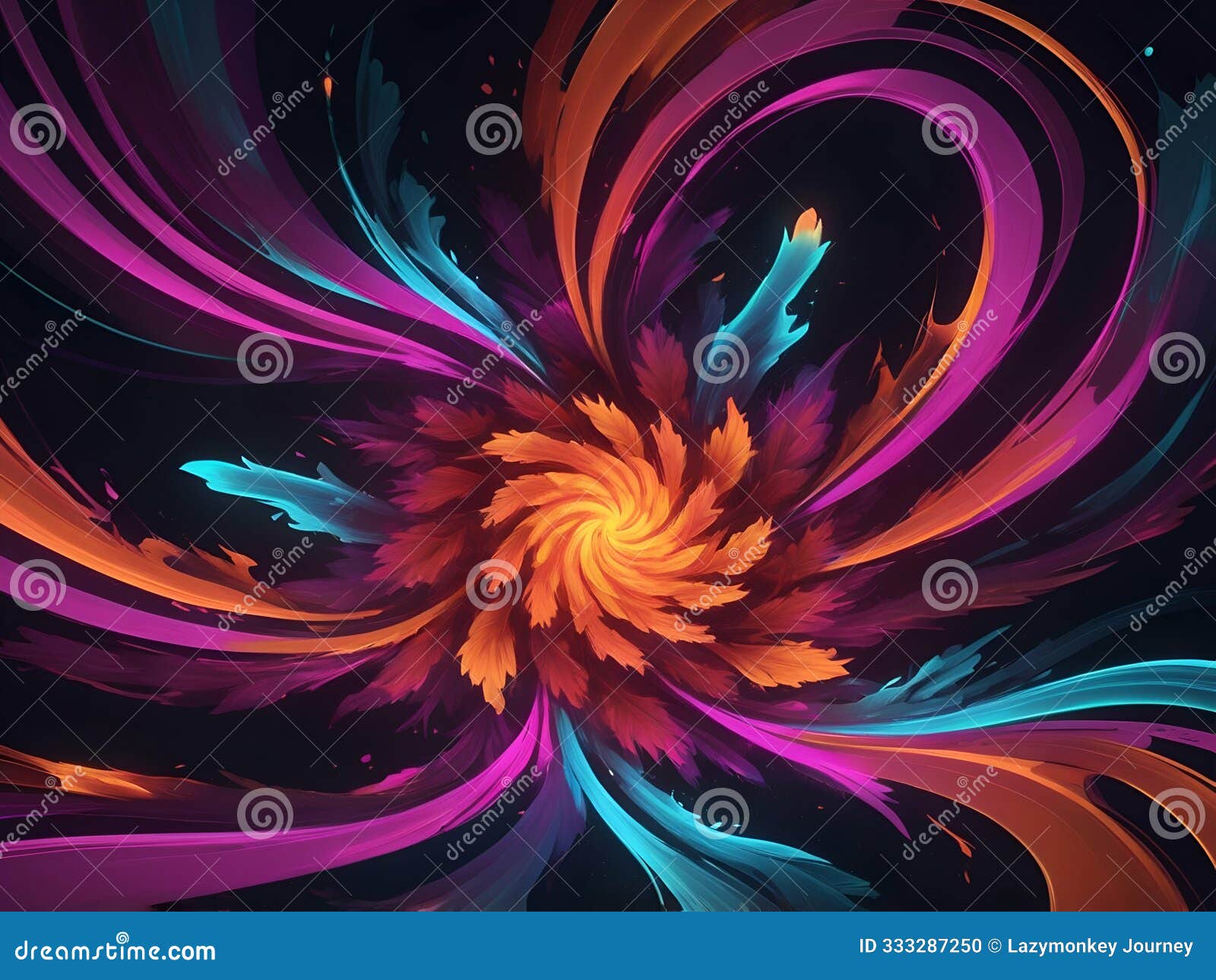 Abstract Neon Autumn Color Spin Effect Backgrounds Design Stock ...