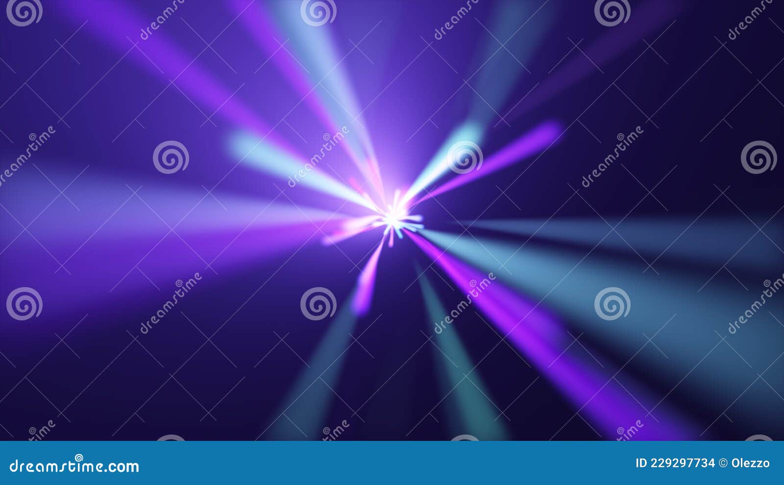 Abstract Neon Background. Bright Blue Sparkling Neon Explosion on a ...