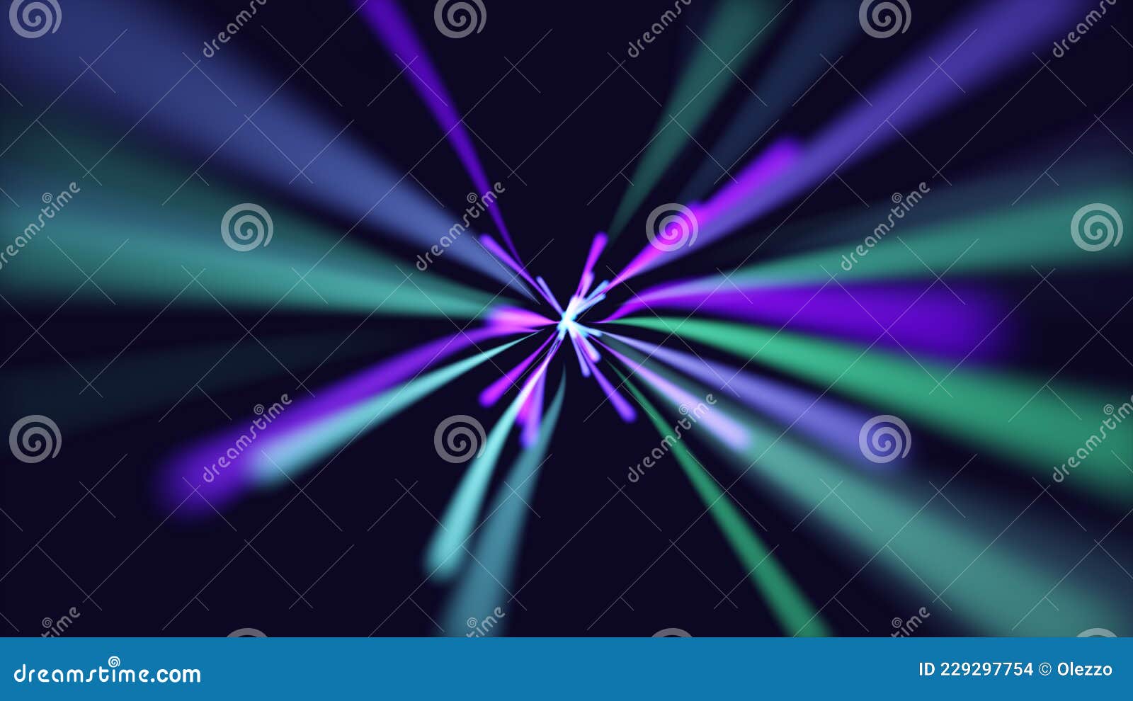 Abstract Neon Background. Bright Blue Sparkling Neon Explosion on a ...