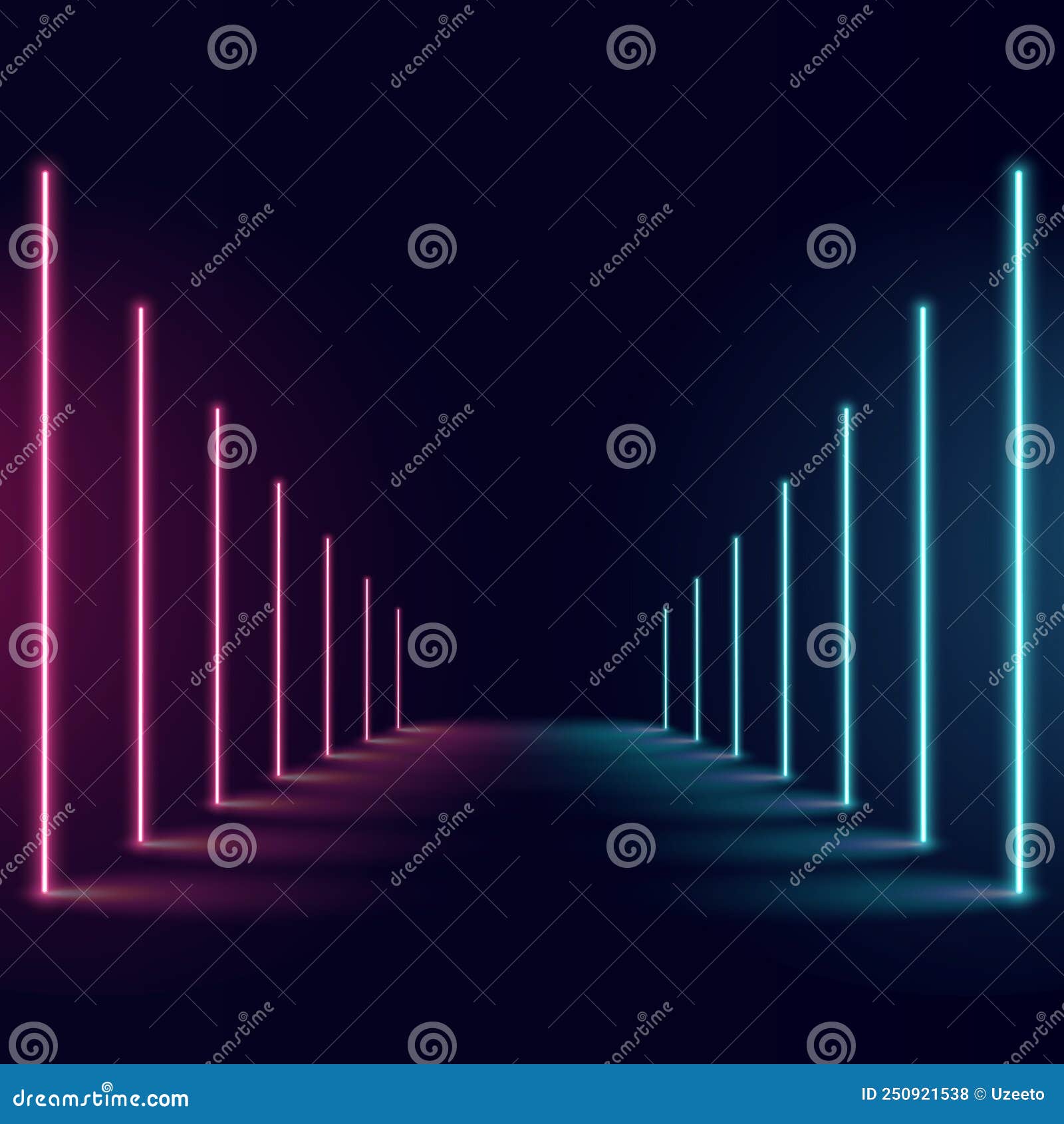 Abstract Neon Background with Colorful Beams of Lights Illustration ...