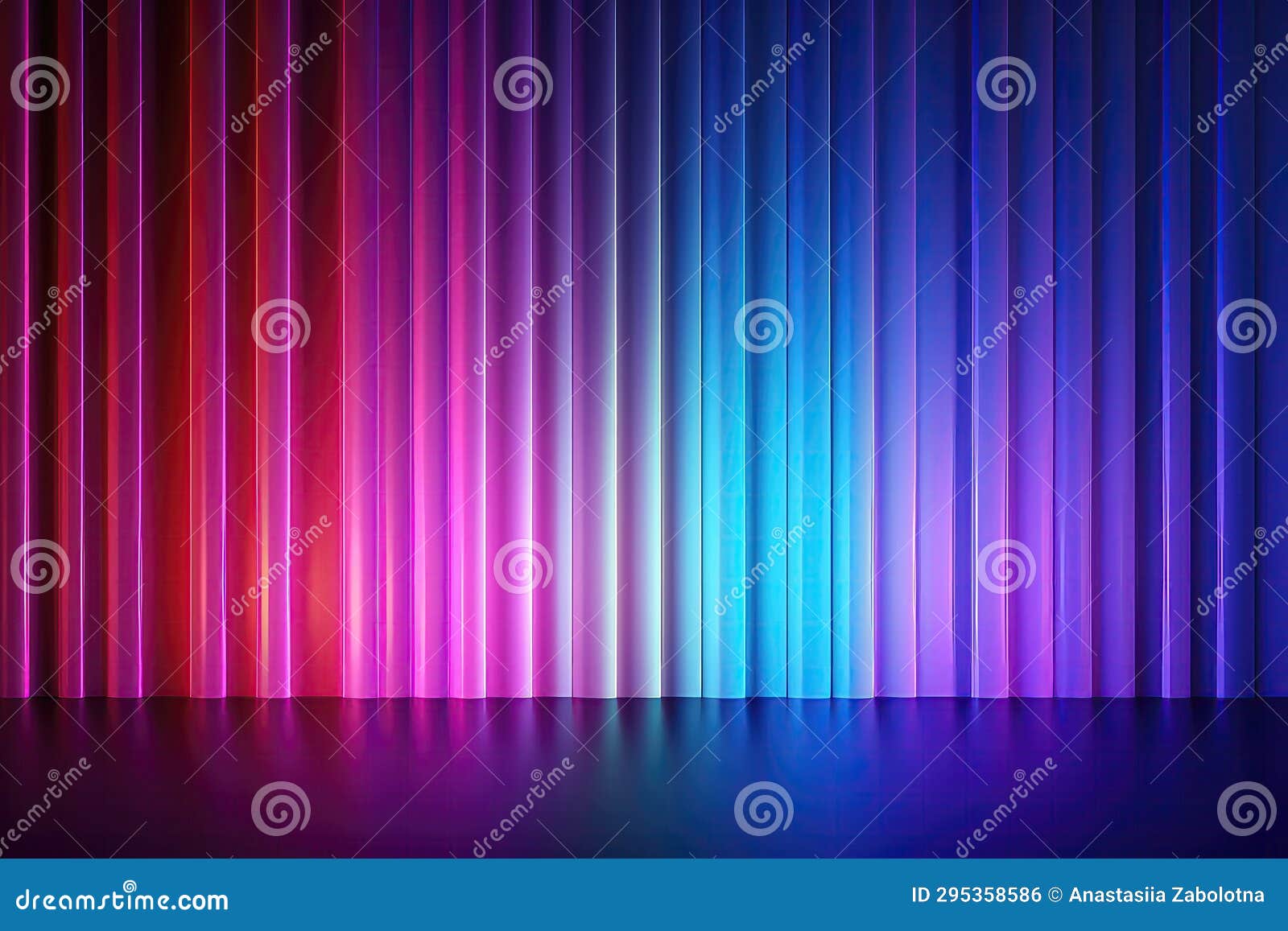 Abstract Neon Background with Glowing Vertical Lines Stock Illustration ...