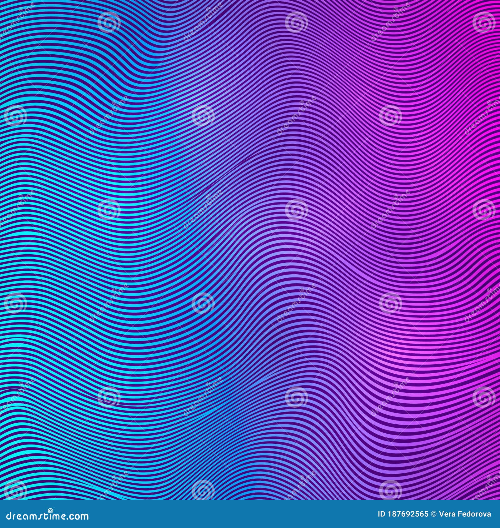 Abstract Neon Background. Retro 1980 Style Bright Wavy Background ...