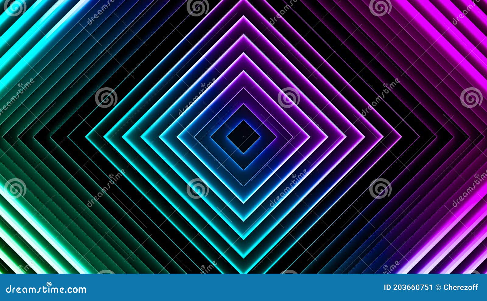 Abstract Neon Background of Squares Stock Illustration - Illustration ...
