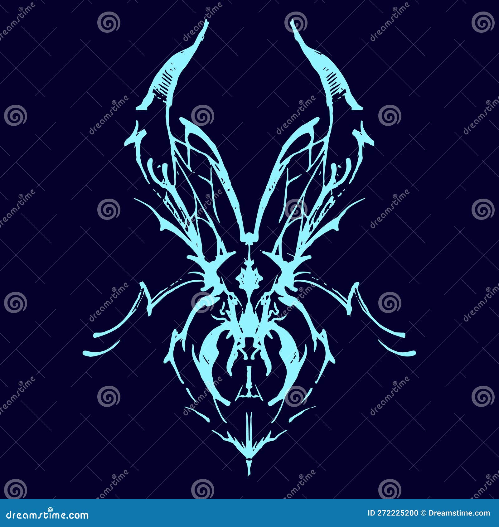Abstract Neon Beetle, Logo, Vector | CartoonDealer.com #272225200