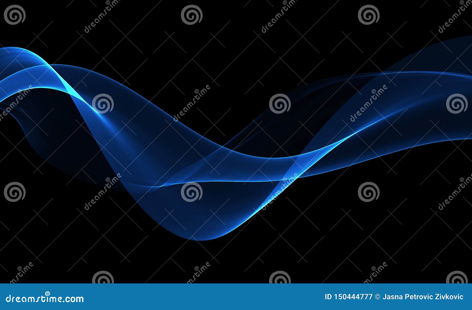 Abstract Neon Blue Flow Wave Background Stock Illustration ...