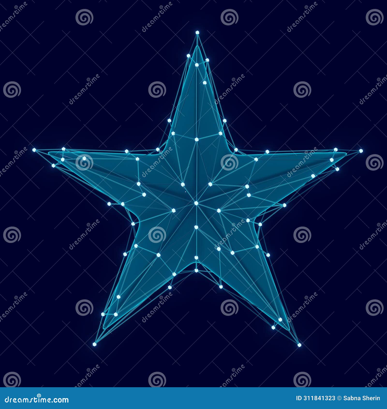 Abstract neon blue star stock illustration. Illustration of ...