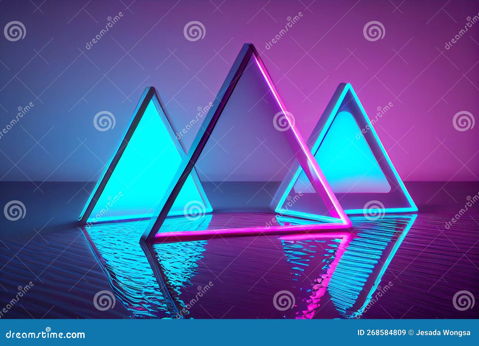 Abstract Neon Circle Light Fluorescent Neon Lights Glow ,Reflection on ...