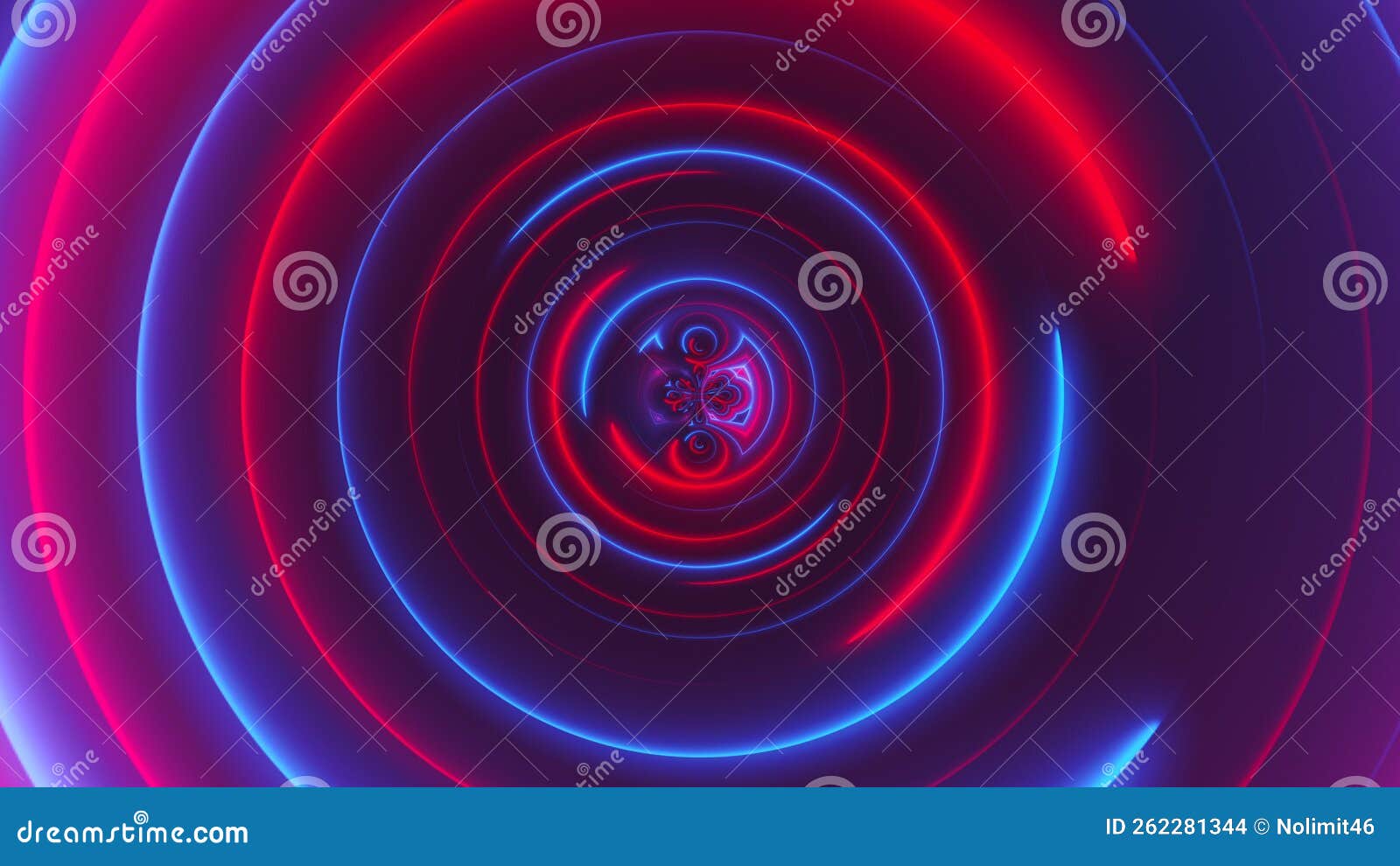Abstract neon circles stock illustration. Illustration of process ...