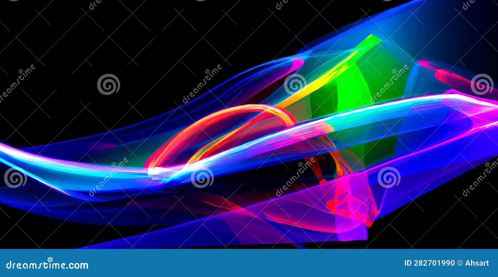 Abstract Neon Color Wave Lights Background Stock Illustration ...