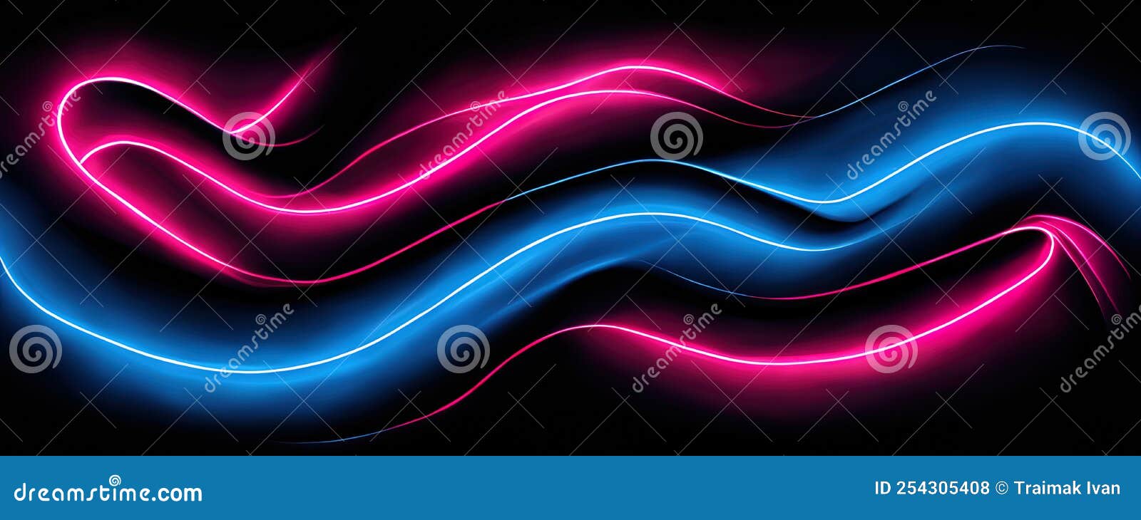 Abstract Neon Colored Lines Wall Background, Blue and Pink Neon Rays ...