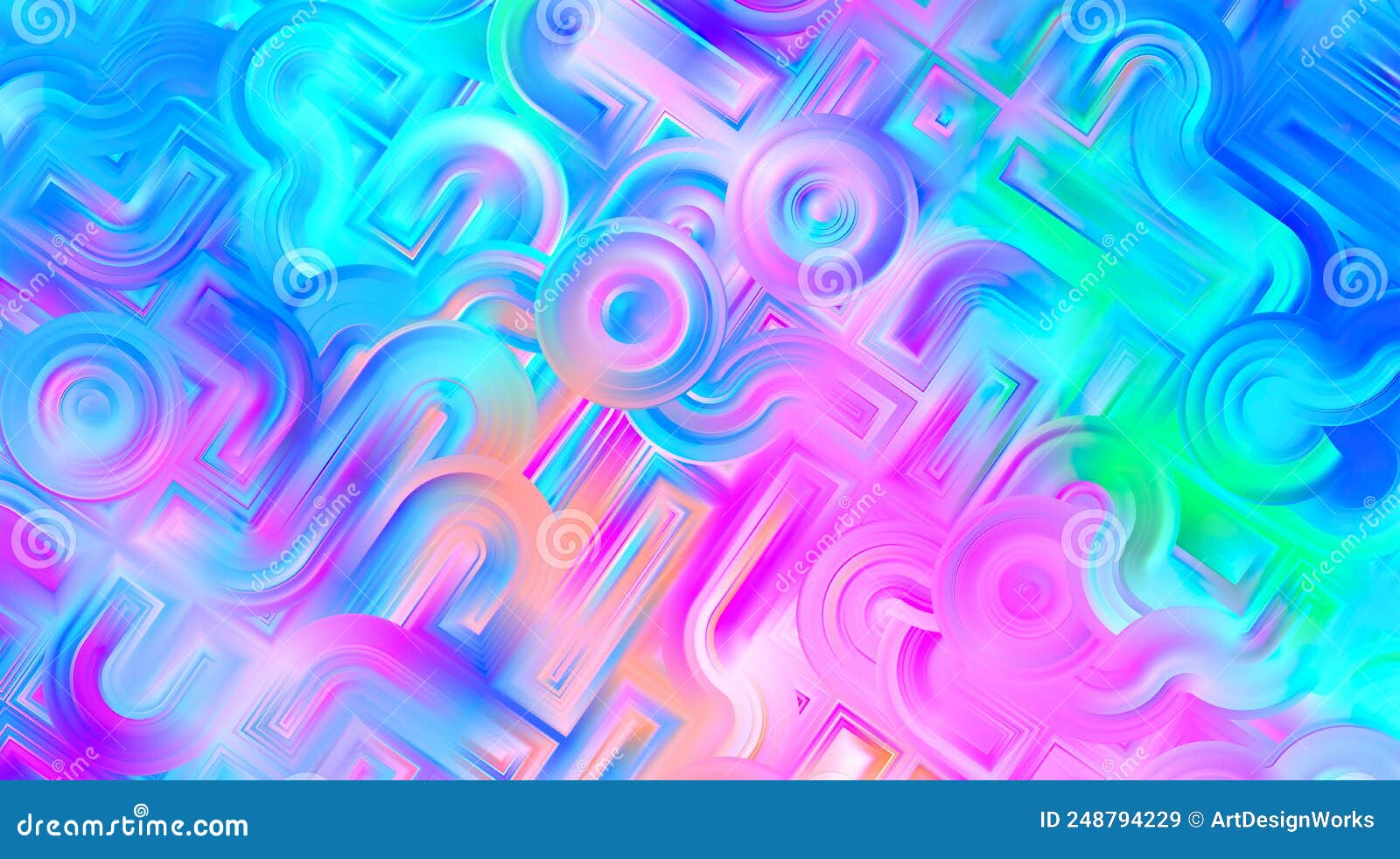 Abstract Neon Colors Modern Pattern Background Stock Illustration ...