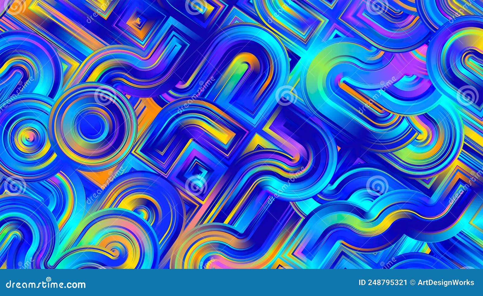 Abstract Neon Colors Modern Pattern Background Stock Illustration ...