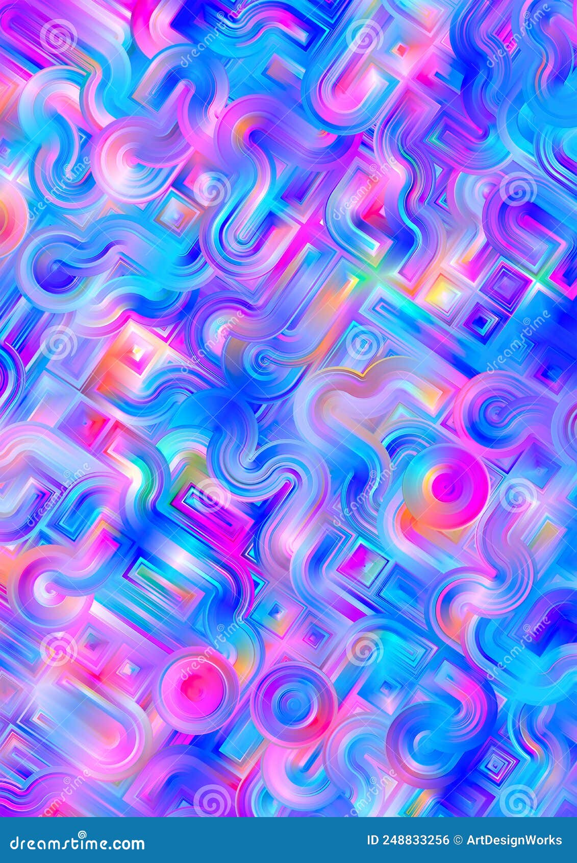 Abstract Neon Colors Modern Pattern Background Stock Illustration ...