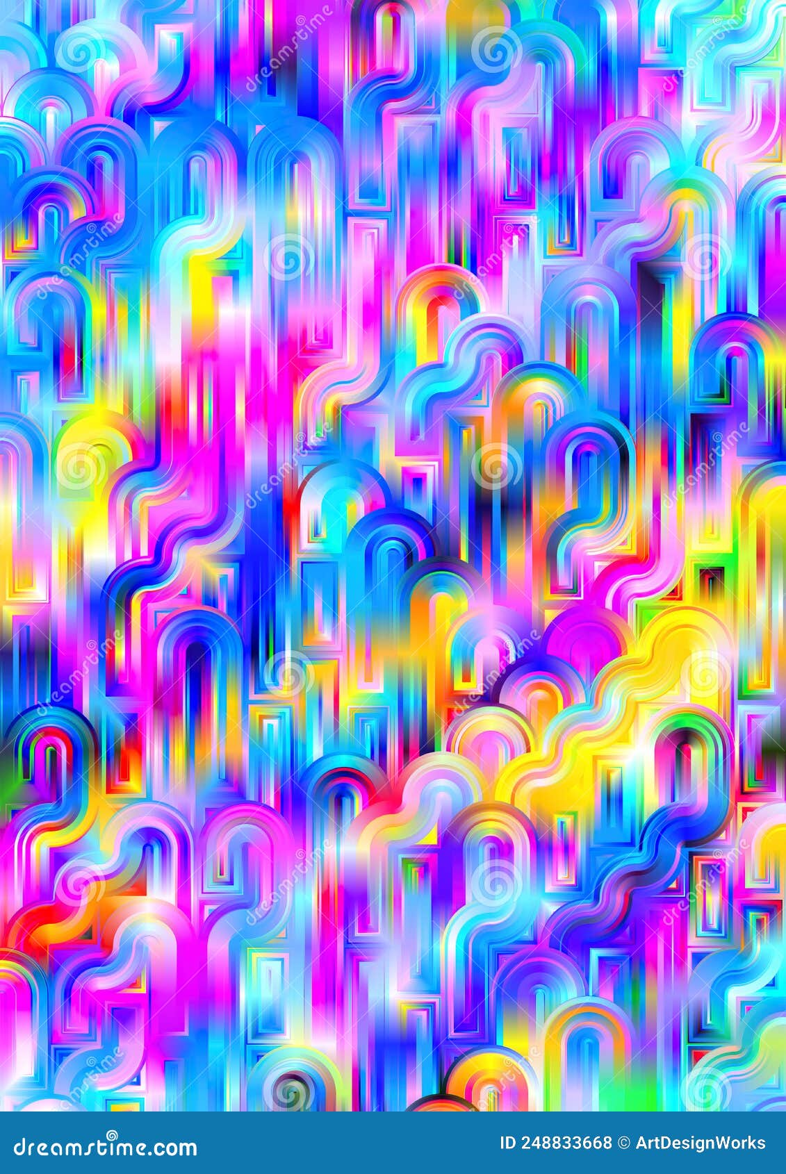 Abstract Neon Colors Modern Pattern Background Stock Illustration ...