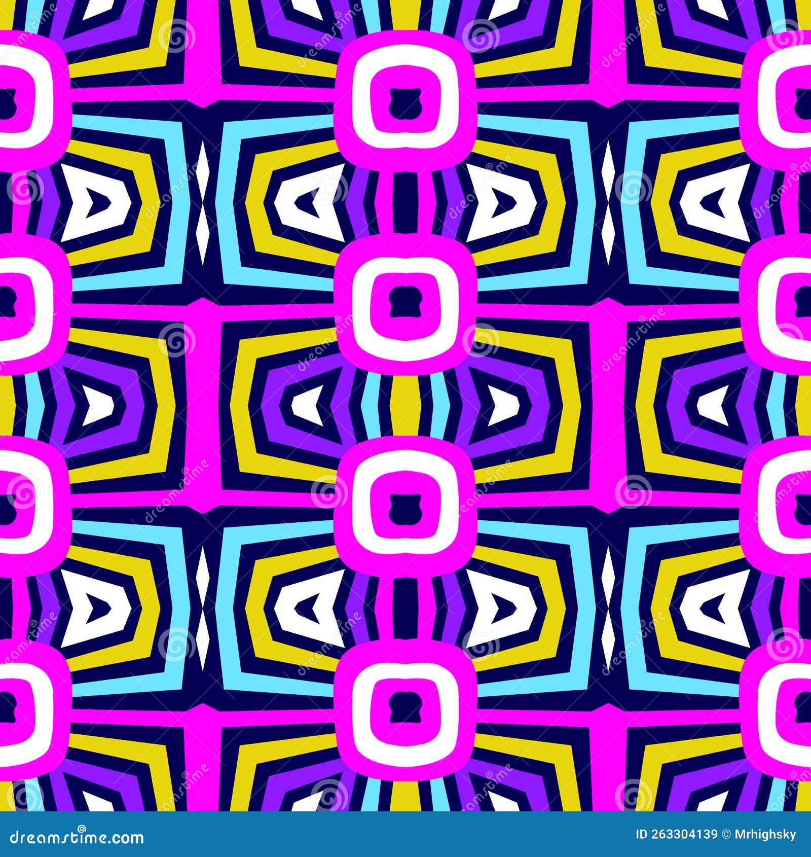 Abstract Neon Colors Retro Pattern Stock Vector - Illustration of ...
