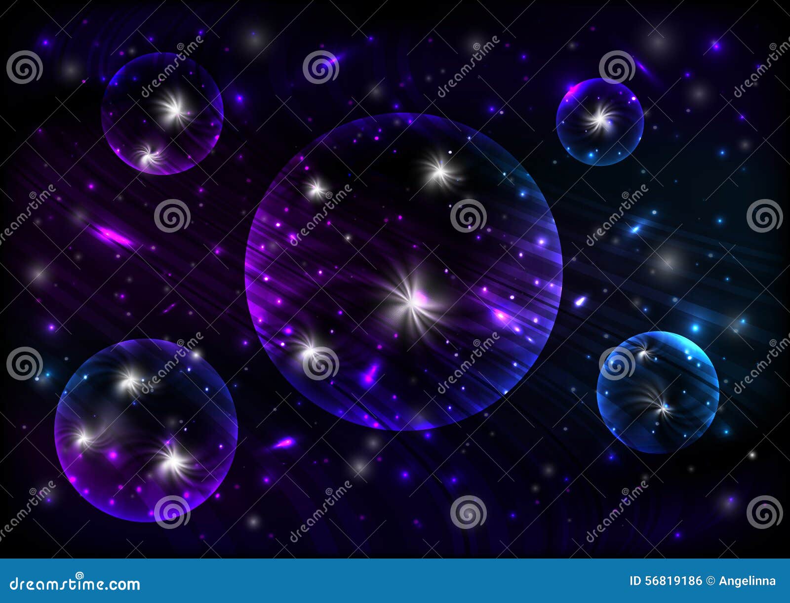 Abstract Neon Cosmic Background Vector Illustration | CartoonDealer.com ...