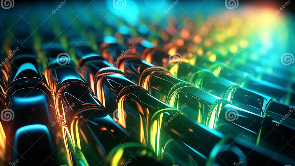 Abstract Neon Cyan and Acid Green Patterns Modern Design Stock ...