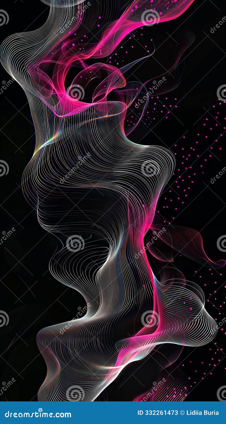 Abstract Neon Flow in Dynamic Patterns, Generative Ai Stock ...
