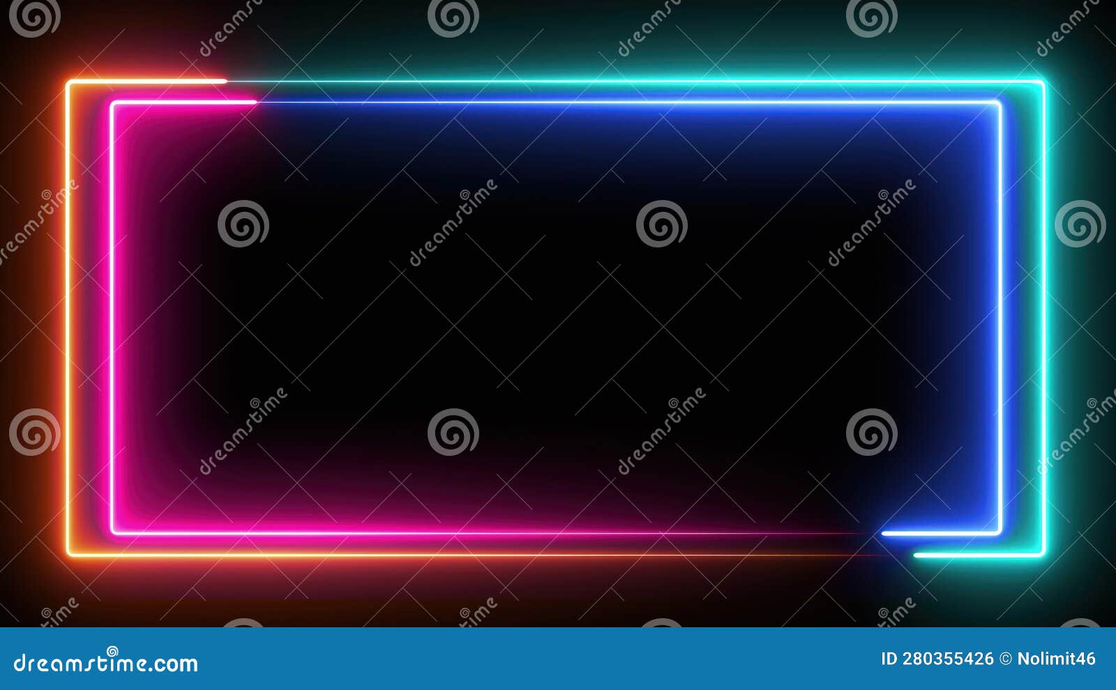 Abstract neon frame stock illustration. Illustration of graphic - 280355426