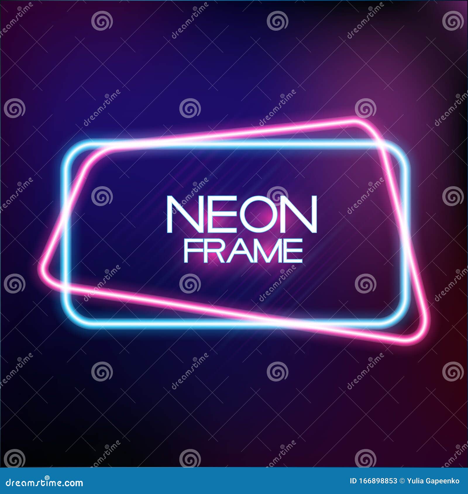 Abstract Neon Frame Template on Dark Background Vector Illustration ...