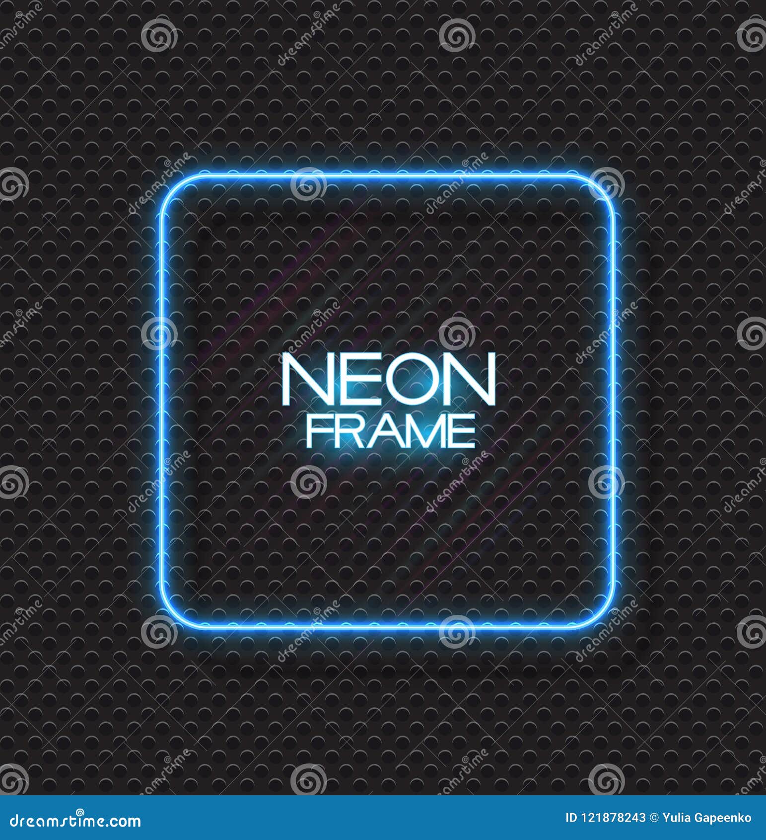 Abstract Neon Frame Template on Dark Background Vector Illustration ...