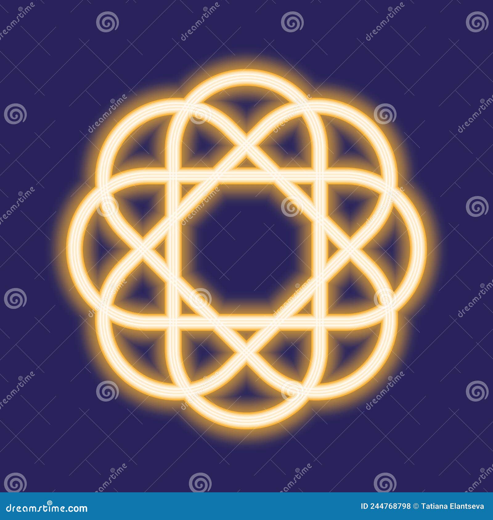 Abstract Neon Geometric Pattern with Lines.Vector Graphic. Stock Vector ...