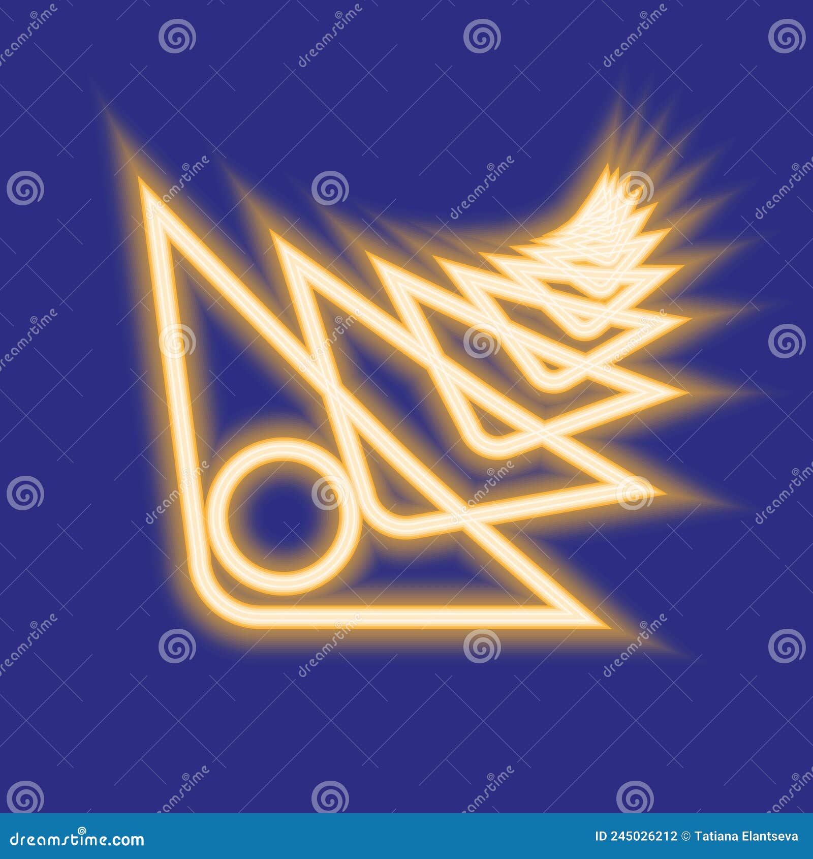 Abstract Neon Geometric Pattern with Lines.Vector Graphic. Stock Vector ...