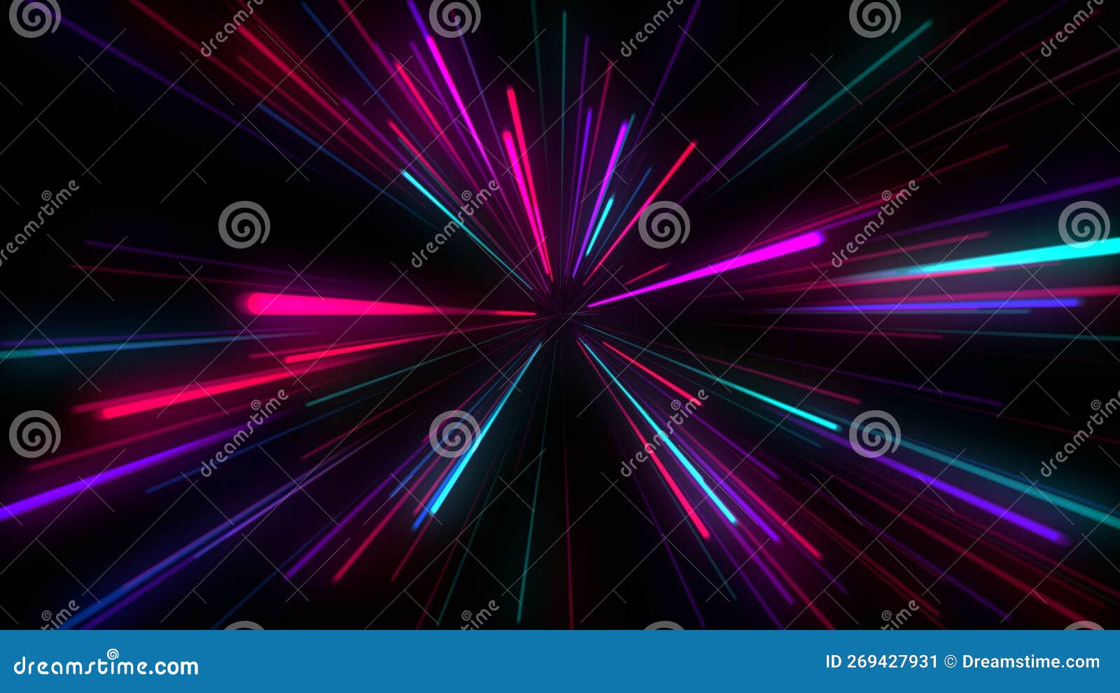 Abstract Neon Glowing Colorful Beam Background Illustration Stock ...