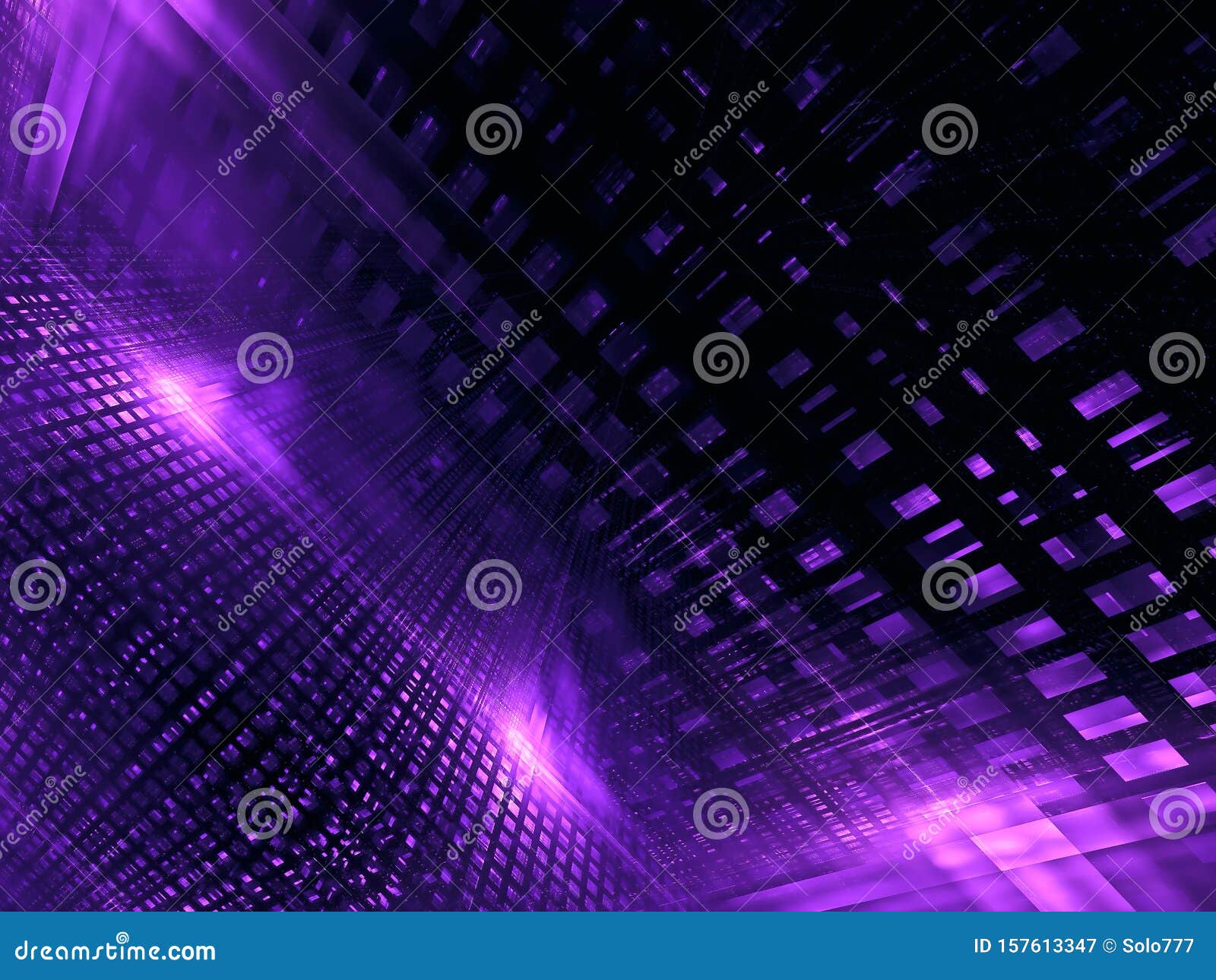 Abstract Neon Glowing Grid - Digitally Generated Image Stock ...