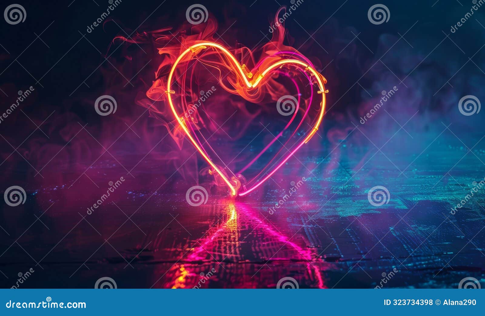 Glowing Heart-shaped Light Surrounded By Sparkling Particles And Bokeh ...