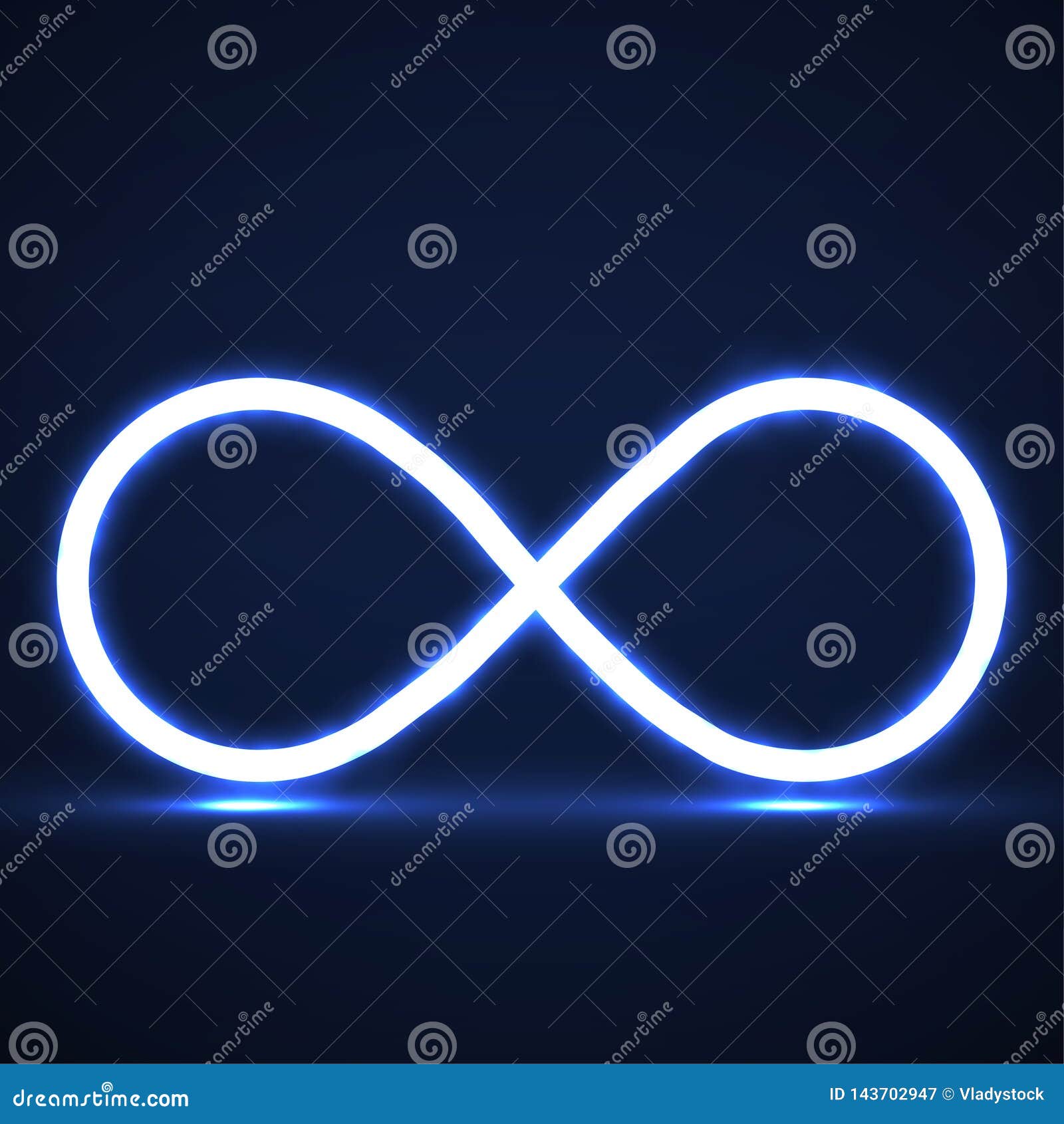 Abstract Neon Infinity Symbol Stock Illustration - Illustration of icon ...